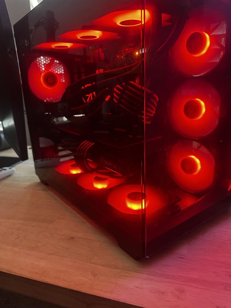 Volcanic Red Gaming PC - Micro Center Build